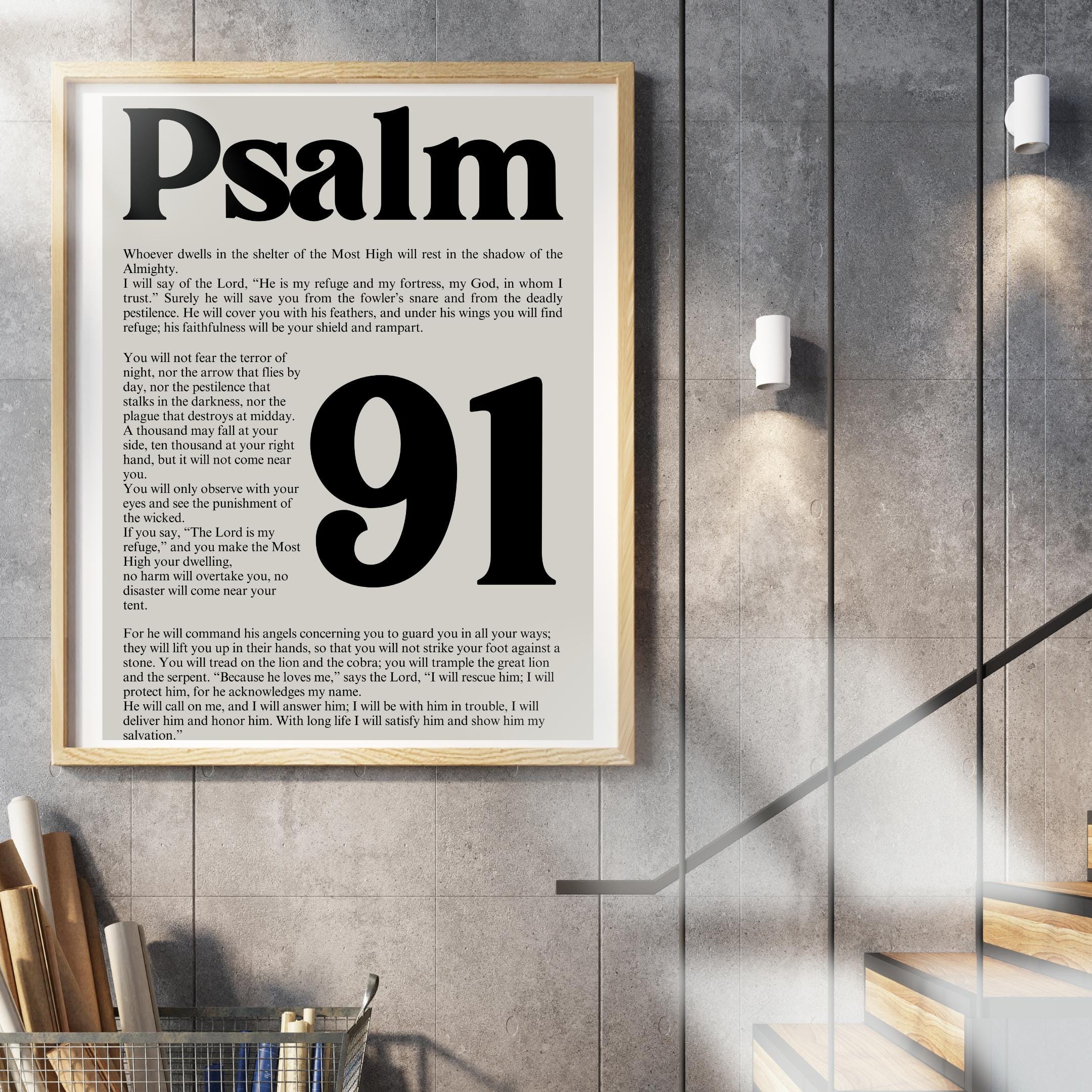 Psalm 91 Artwork, Psalm 91 Wall Decal, Psalm Wall Print, Psalm 91 for ...