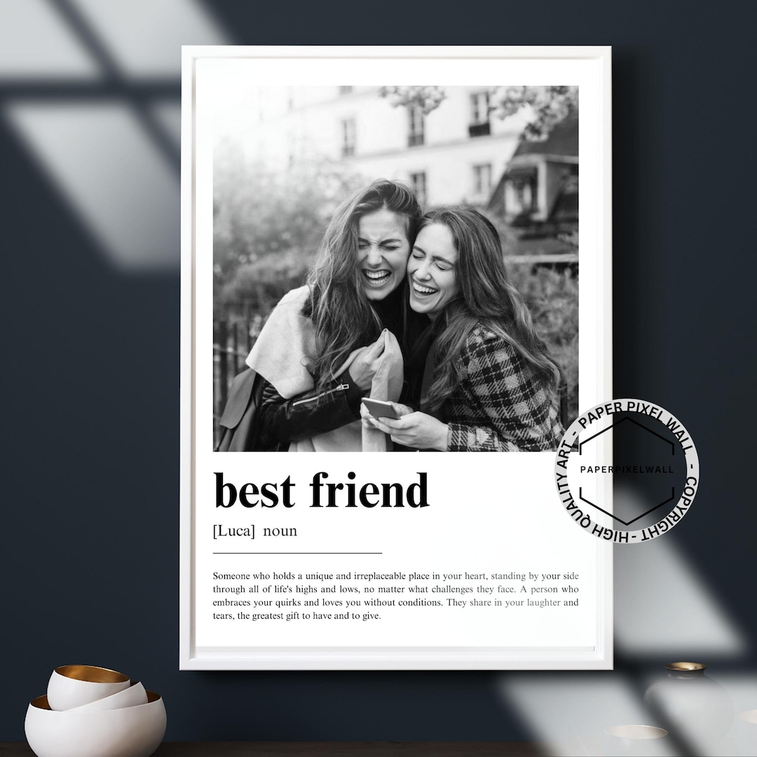 Personalised Best Friend Definition Print, Best Friend Gift, Wall Art ...