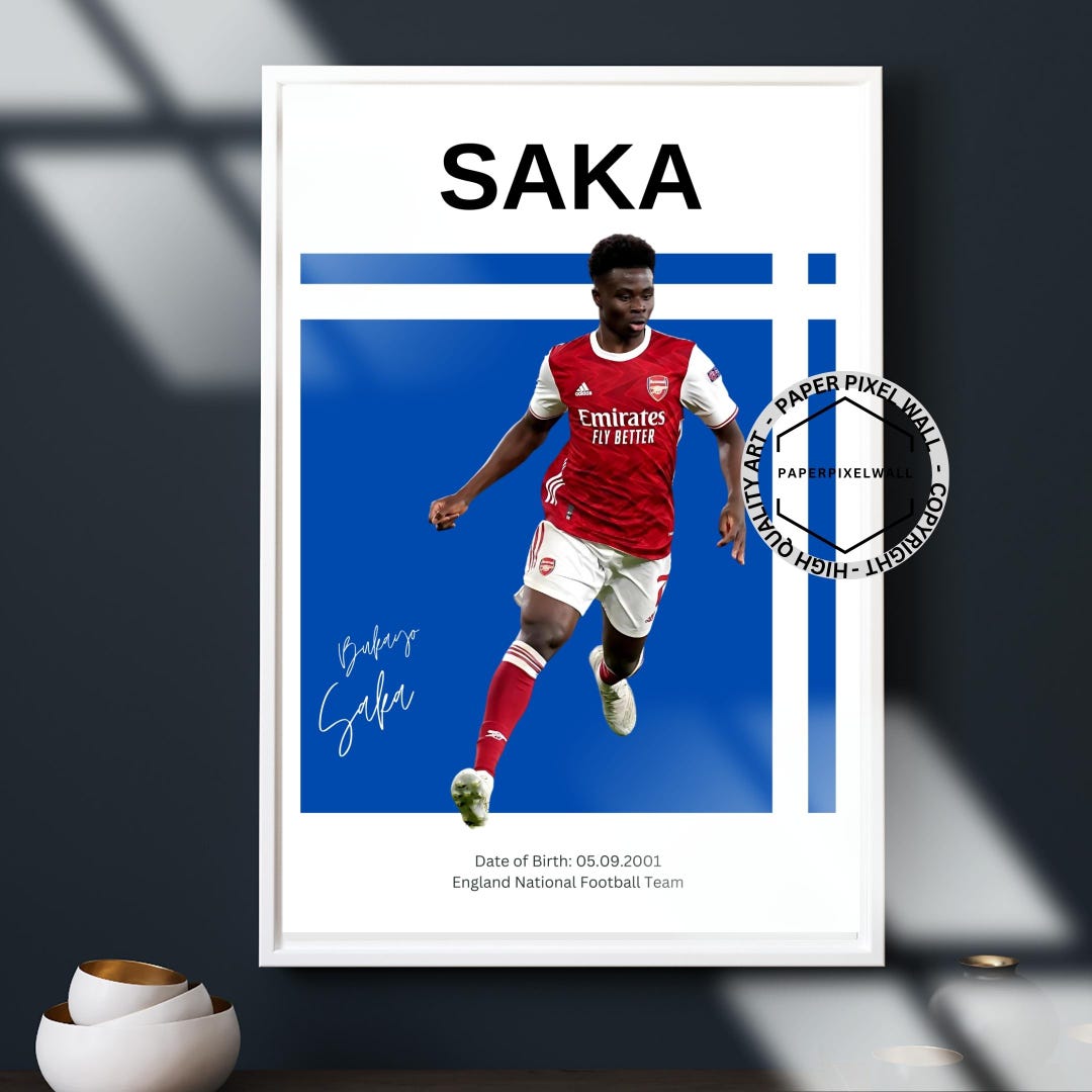 Bukayo Saka Poster: Arsenal F.C. Minimalist Art (digital Download) - Etsy