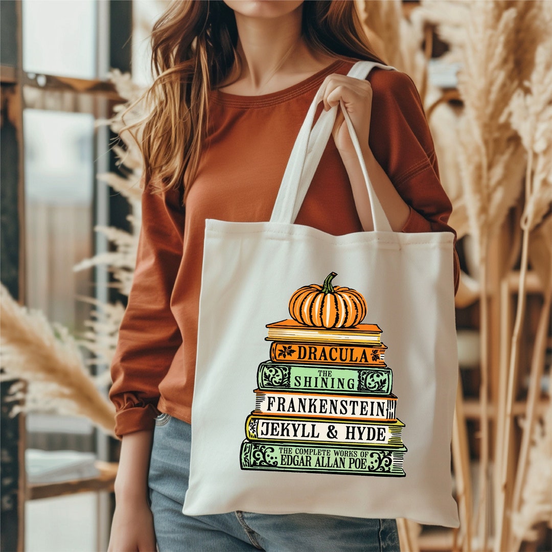 Chilling Classics Halloween Horror Books Bag,halloween Tote Bag - Etsy