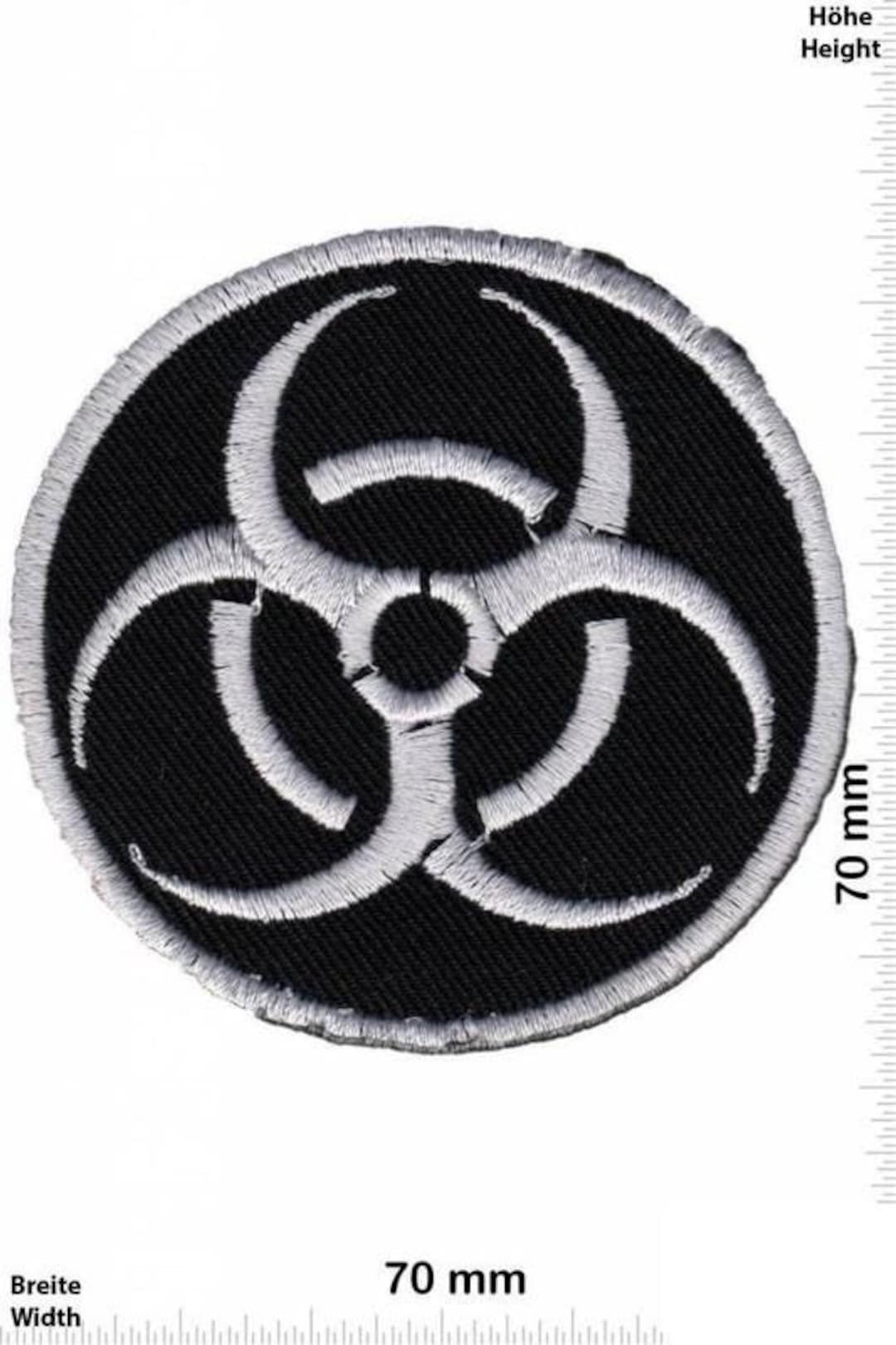 Biohazard Virus Silver Embroidered Patch Badge Applique Iron On - Etsy