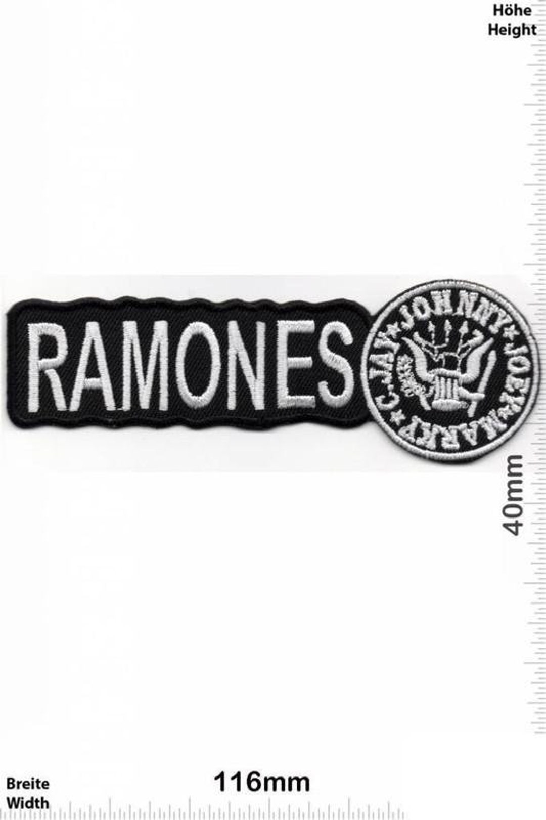 Ramones Silver Embroidered Patch Badge Applique Iron On - Etsy