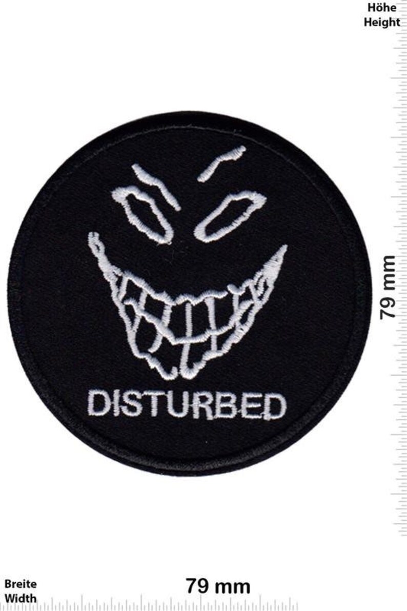 Disturbed Smile Us Metal Band Embroidered Patch Badge Applique Iron On ...