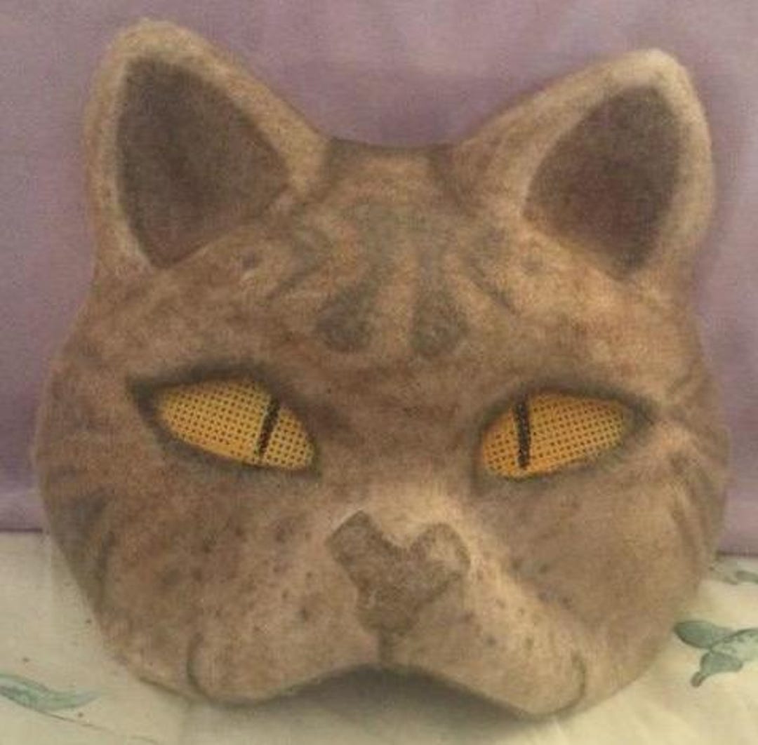 Brown Therian/otherkin Cat Mask - Etsy