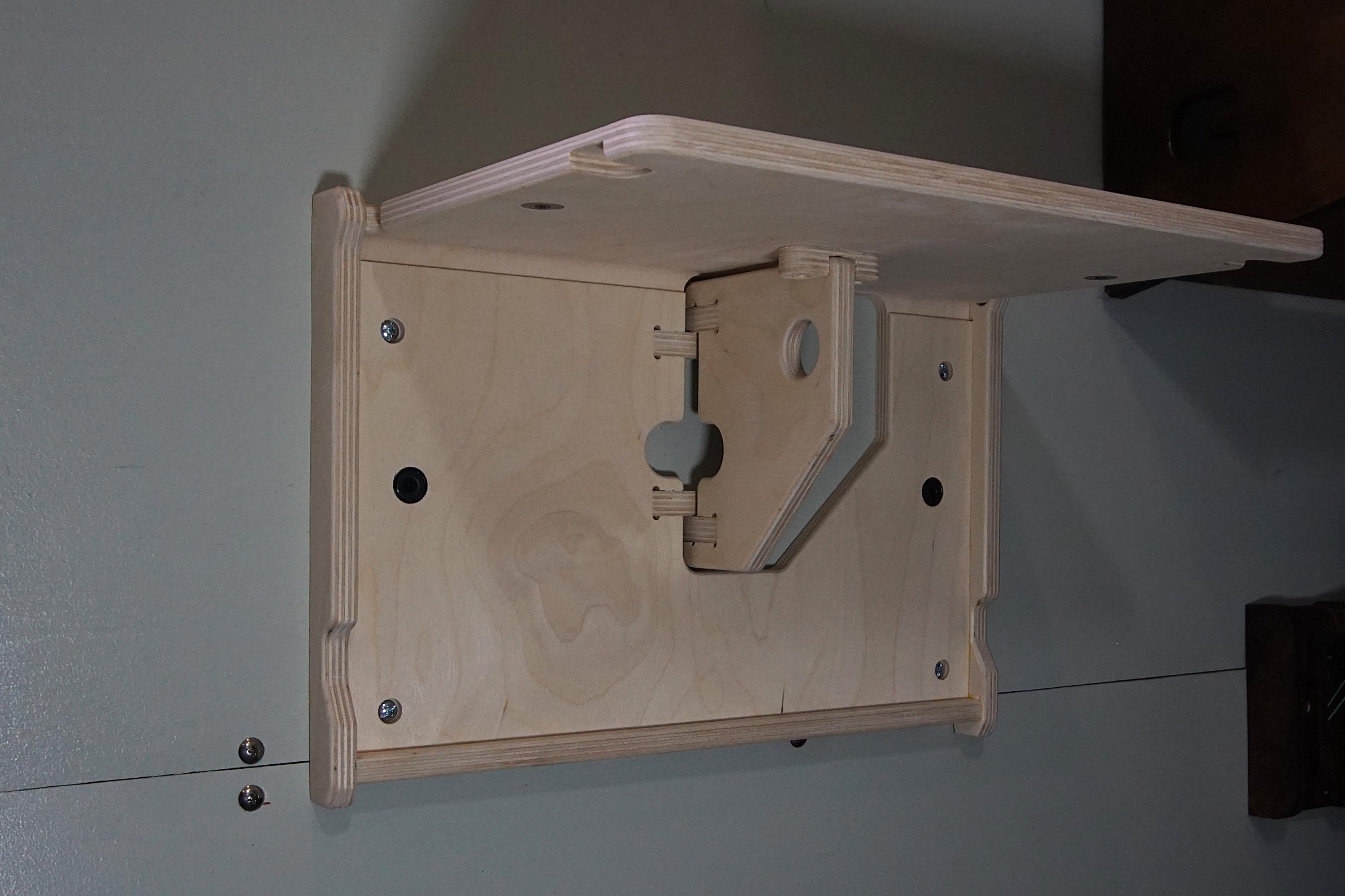 Foldable Wood Bedside Shelf or Table for Campervan, RV or Small Spaces ...
