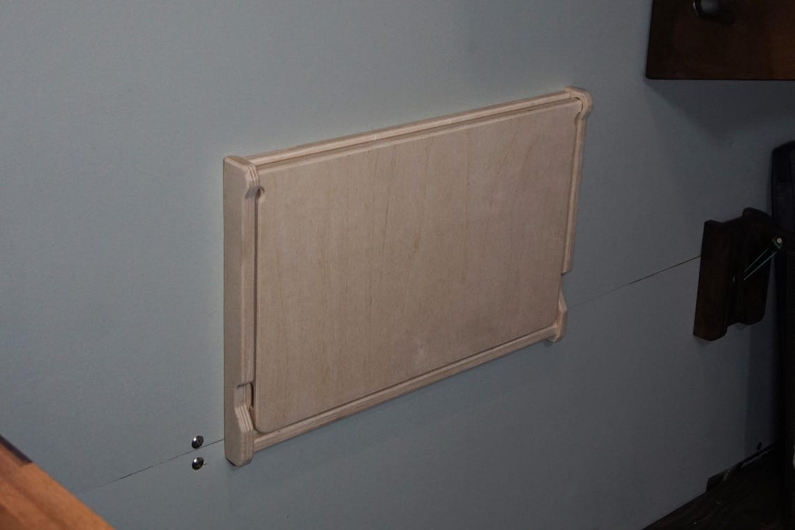 Foldable Wood Bedside Shelf or Table for Campervan, RV or Small Spaces ...