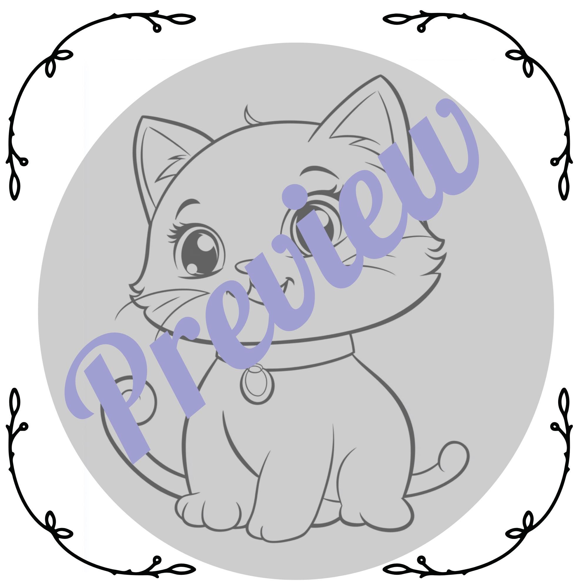 100 Adorable Cats Coloring Pages: Purr-fect Fun for All Ages - Etsy