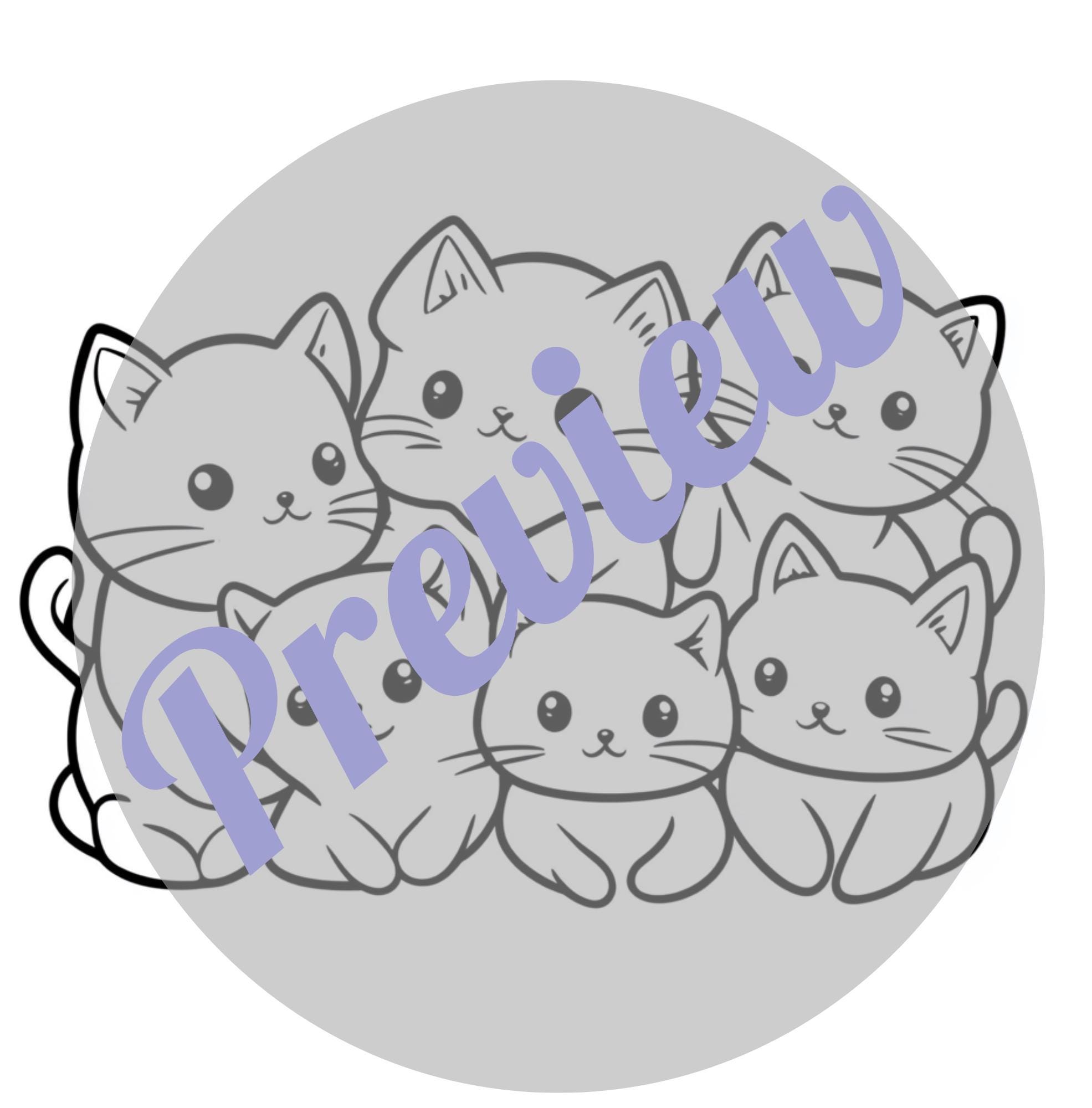 100 Adorable Cats Coloring Pages: Purr-fect Fun for All Ages - Etsy