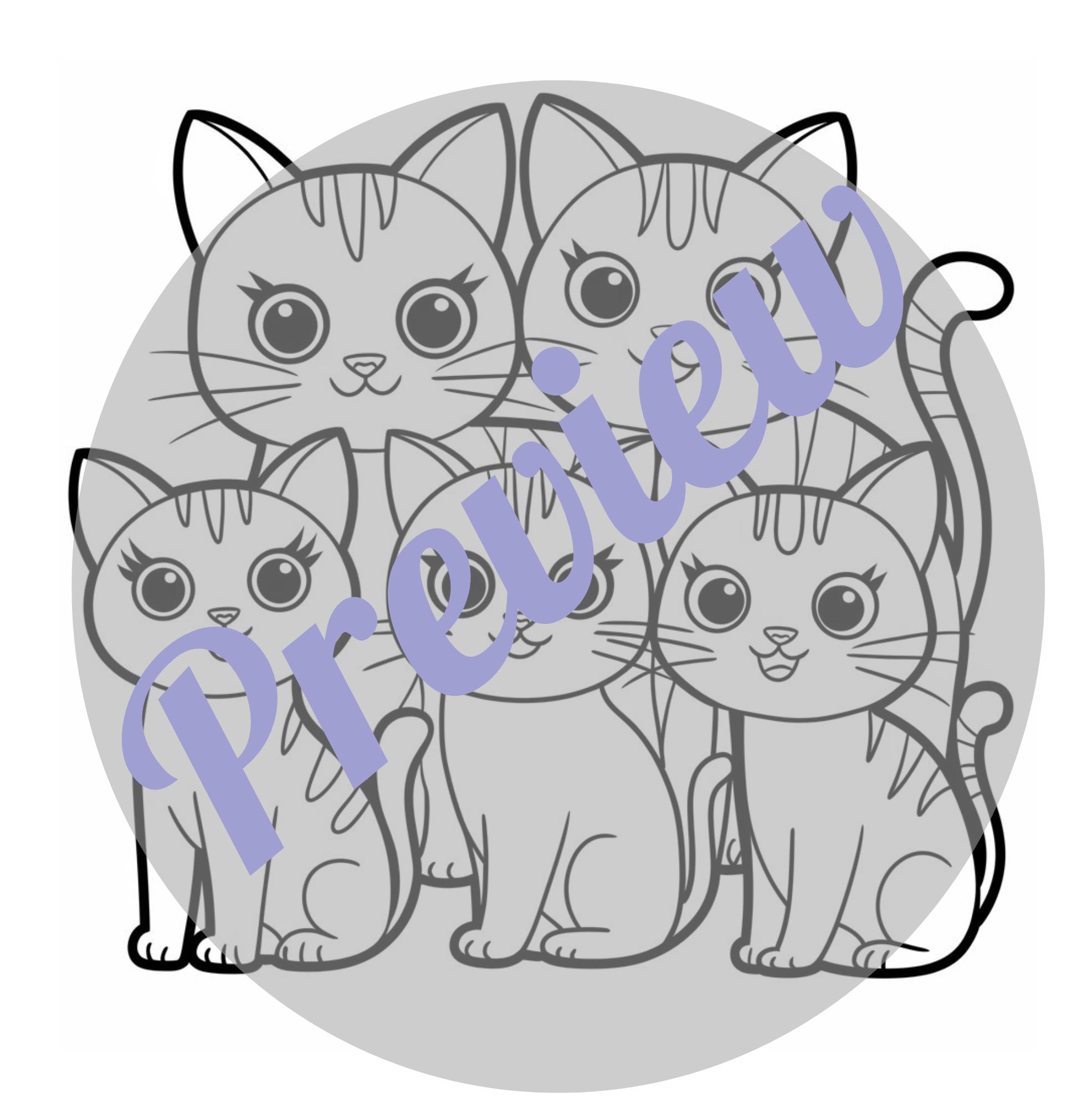 100 Adorable Cats Coloring Pages: Purr-fect Fun for All Ages - Etsy