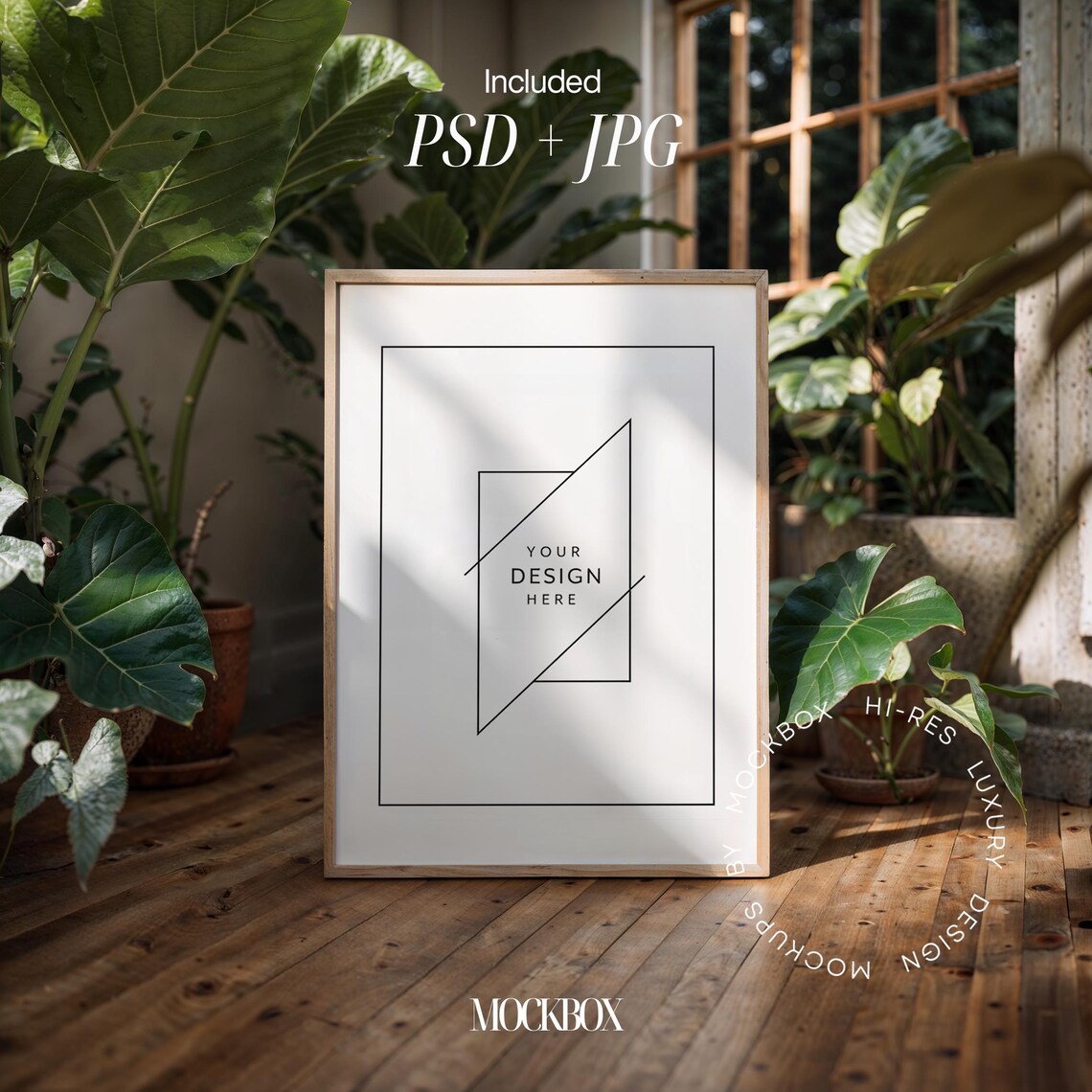 Atrium 5x7 Vertical Frame Photoshop Mockup Template for Art Display, A2 ...