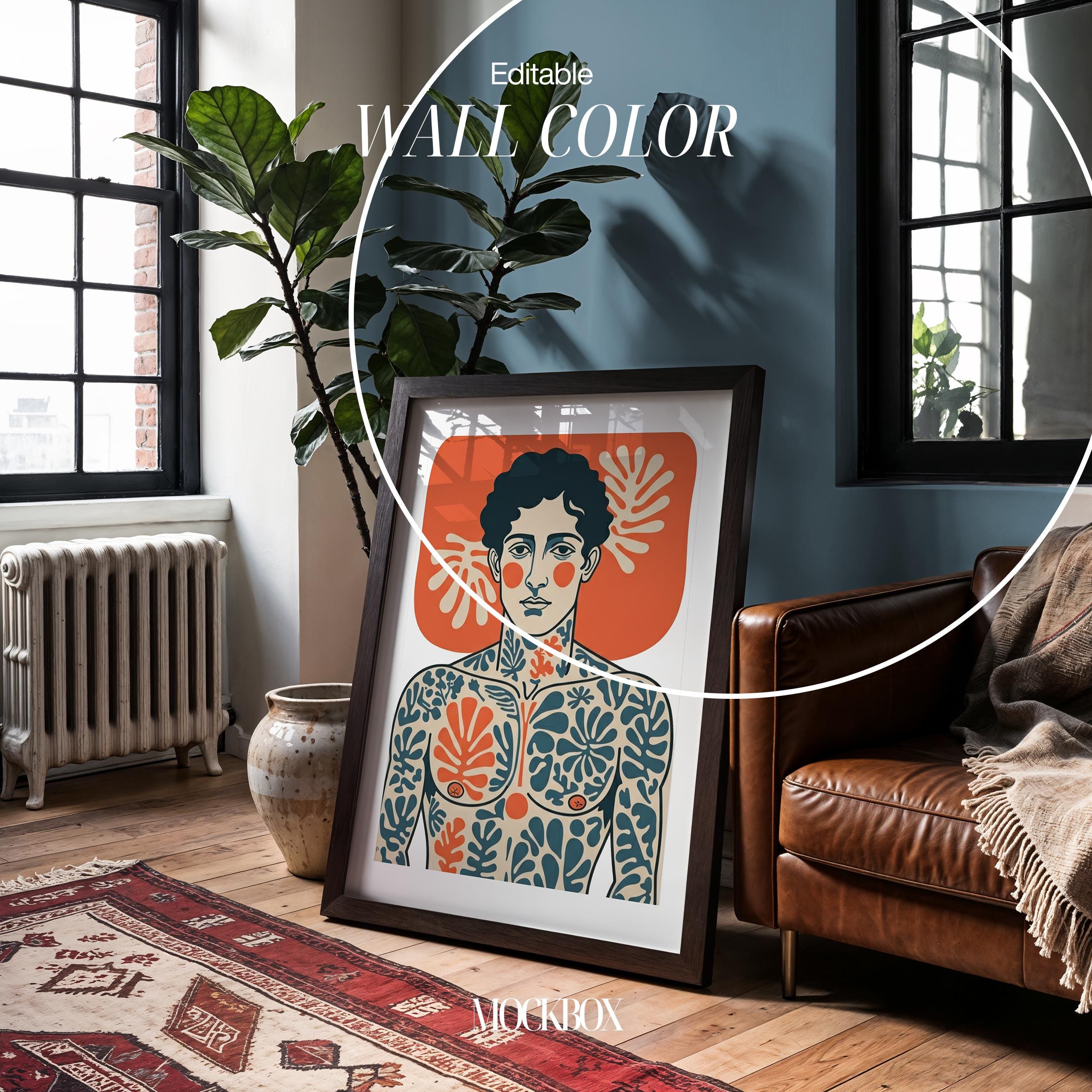 DIN A2 Vertical Frame Photoshop Mockup Template for Art Display, 5x7 ...