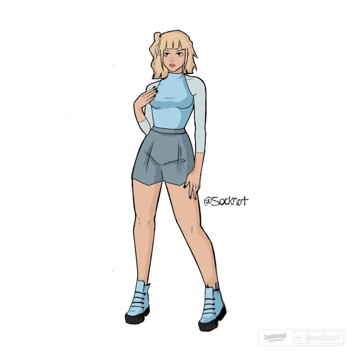 Digital Art HALF-BODY Anime Illustration Profile Picture Sprite - Etsy