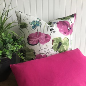 COVINGTON FUSCHIA Fabric-canvas Pink Duck-decorative Pillow Cover ...