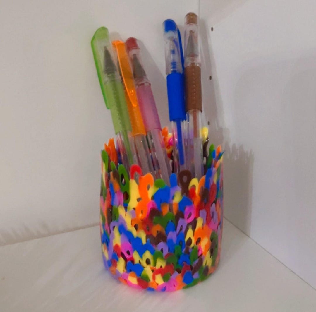 Perler/hamma/fuse Bead Pencil and Pen Pot - Etsy
