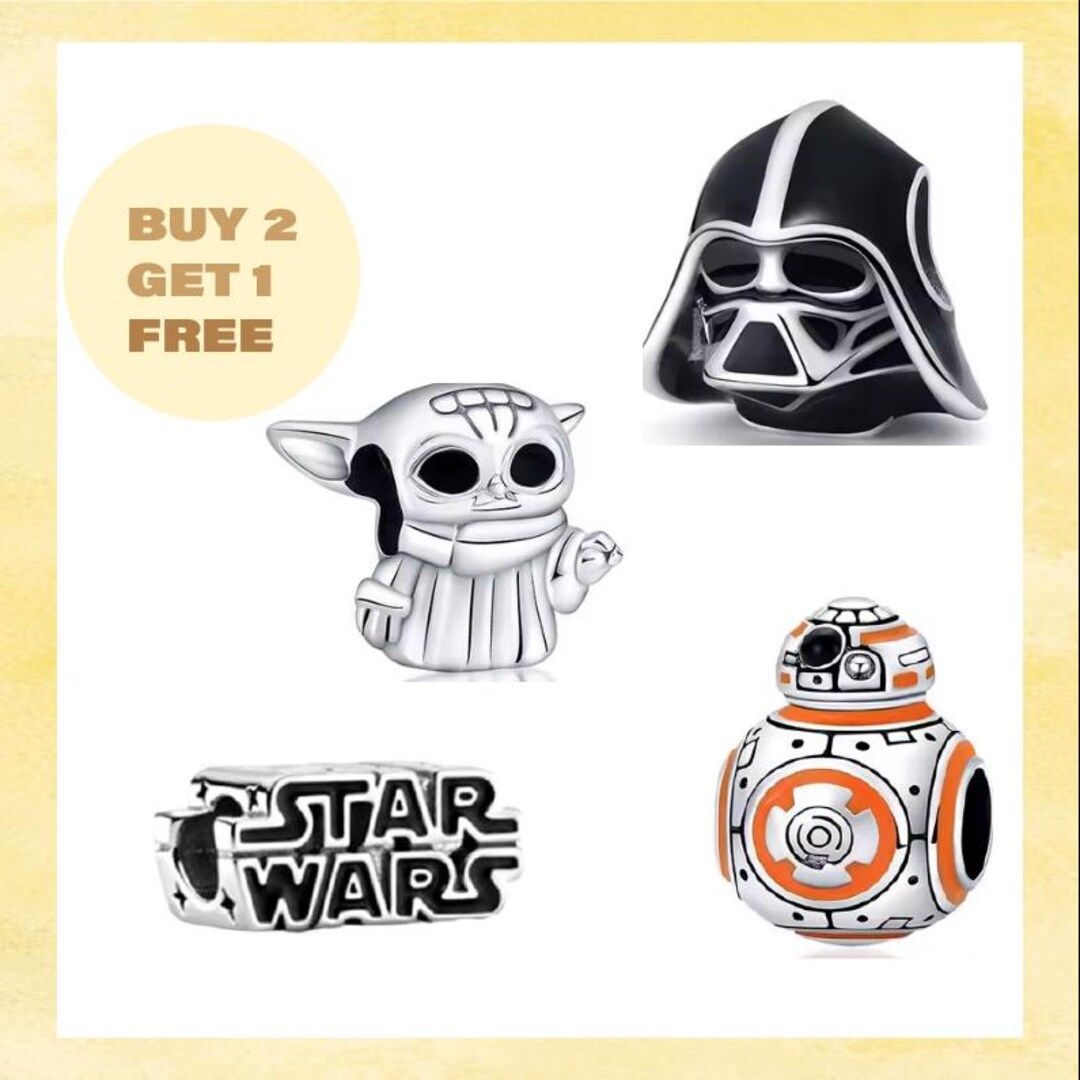 Star Wars Charms Iconic Characters & Symbols Perfect for Bracelets ...