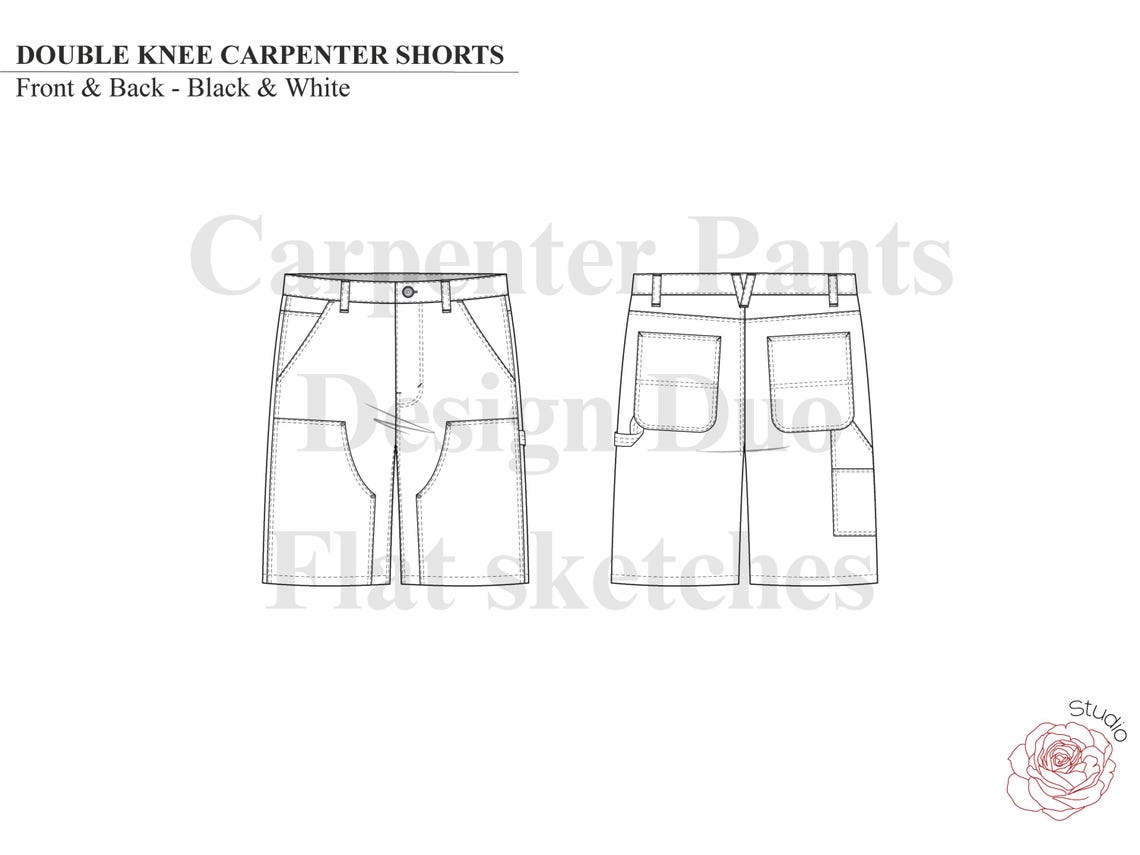 Carpenter Pants Duo – Double Knee Carpenter Pants & Carpenter Jorts ...