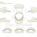 Sun Visor Cap Design – Flat Sketches, Technical Drawings, Vector ...