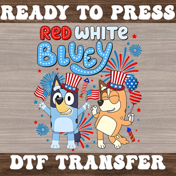 Bluey Heat Transfer - Etsy