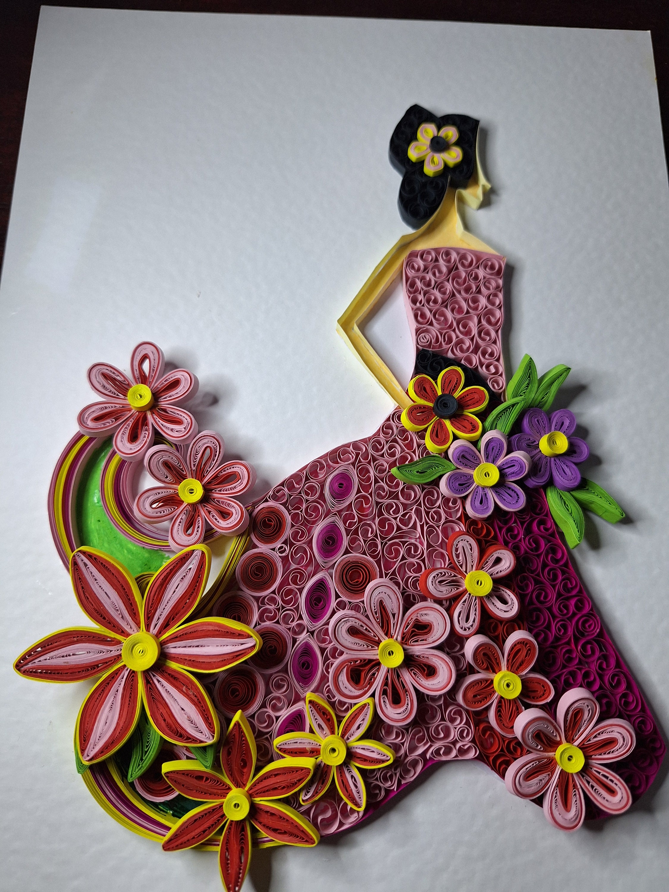 Wall Frame/ Paper Quilling Wall Art/ 3D Quilted Wall Decor/unique Gift ...