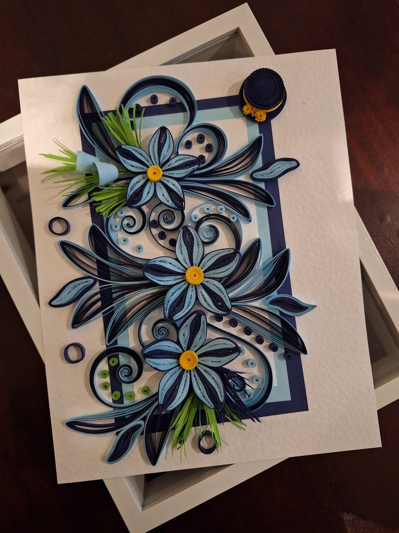 Wall Frame/ Paper Quilling Wall Art/ 3D Quilted Wall Decor/unique Gift ...