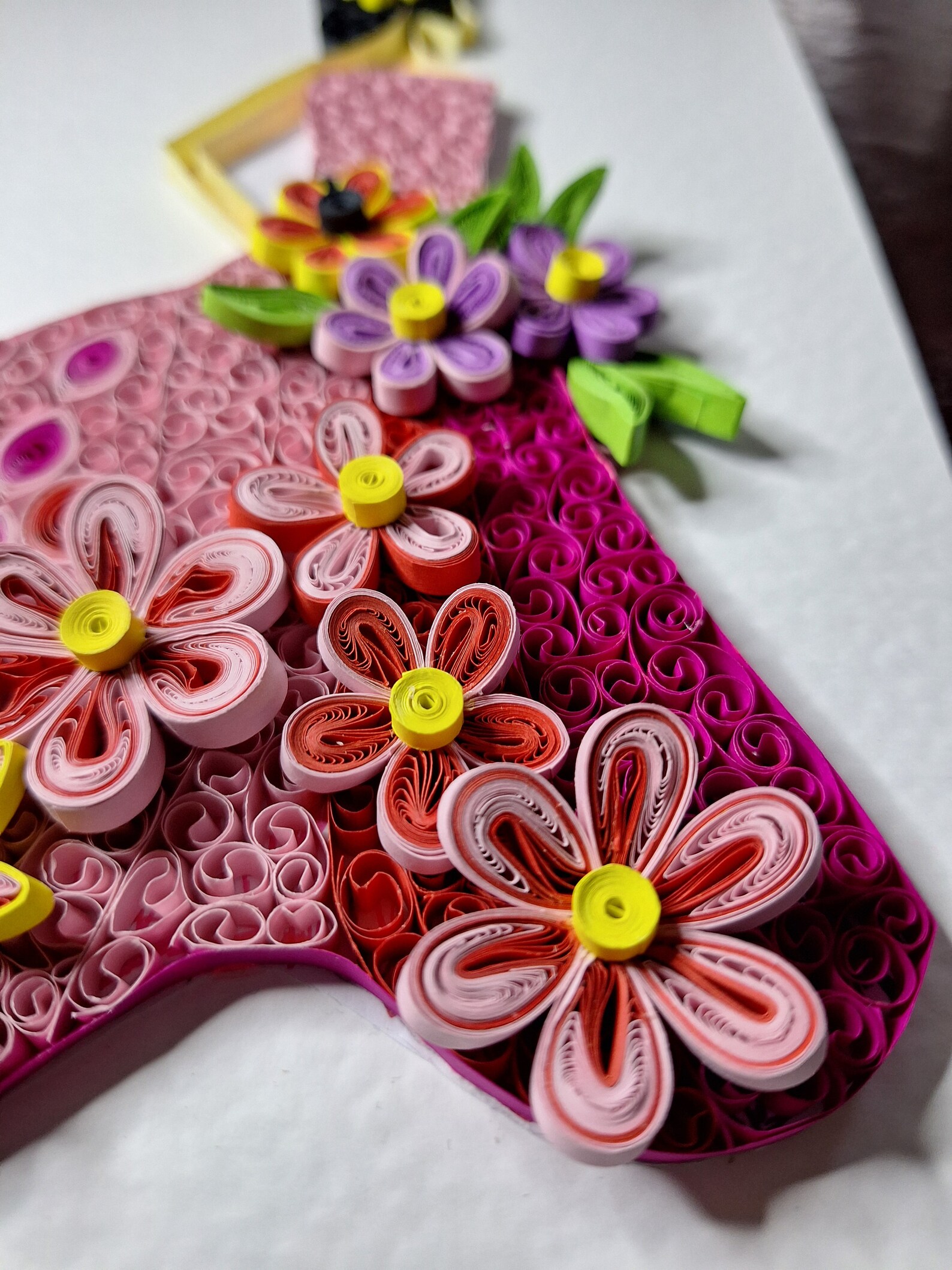 Wall Frame/ Paper Quilling Wall Art/ 3D Quilted Wall Decor/unique Gift ...