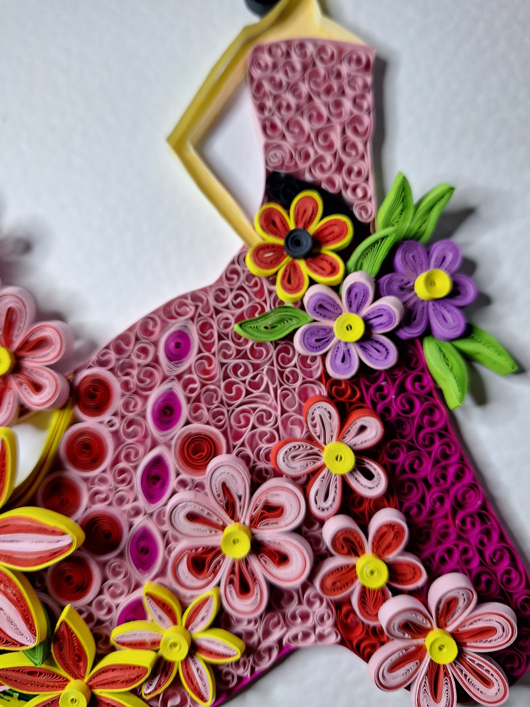Wall Frame/ Paper Quilling Wall Art/ 3D Quilted Wall Decor/unique Gift ...