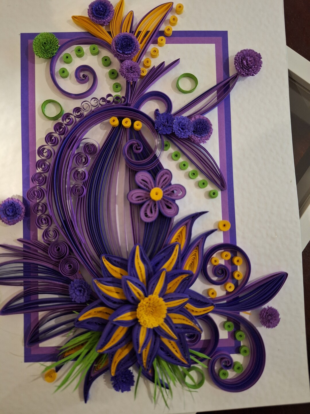 Wall Frame/ Paper Quilling Wall Art/ 3D Quilted Wall Decor/unique Gift ...