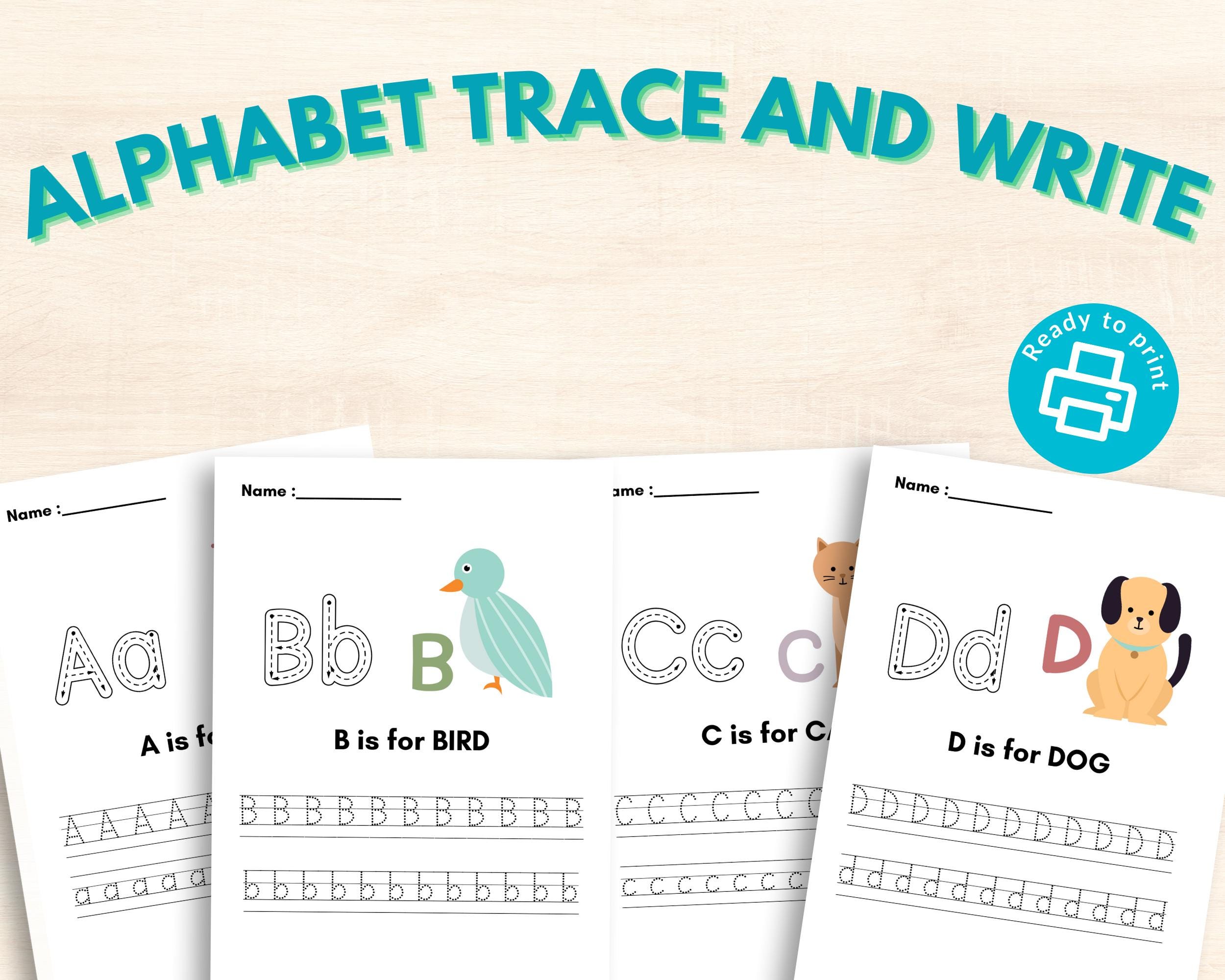 Handwriting Practice Alphabet Kindergarten Alphabet Tracing Worksheets ...