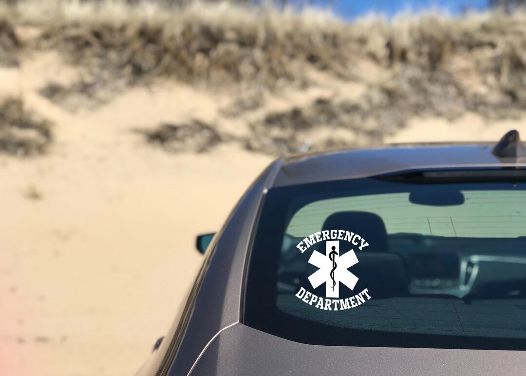 Emergency Department Car Decal, Emergency Nurse UV DTF Sticker, ER ...