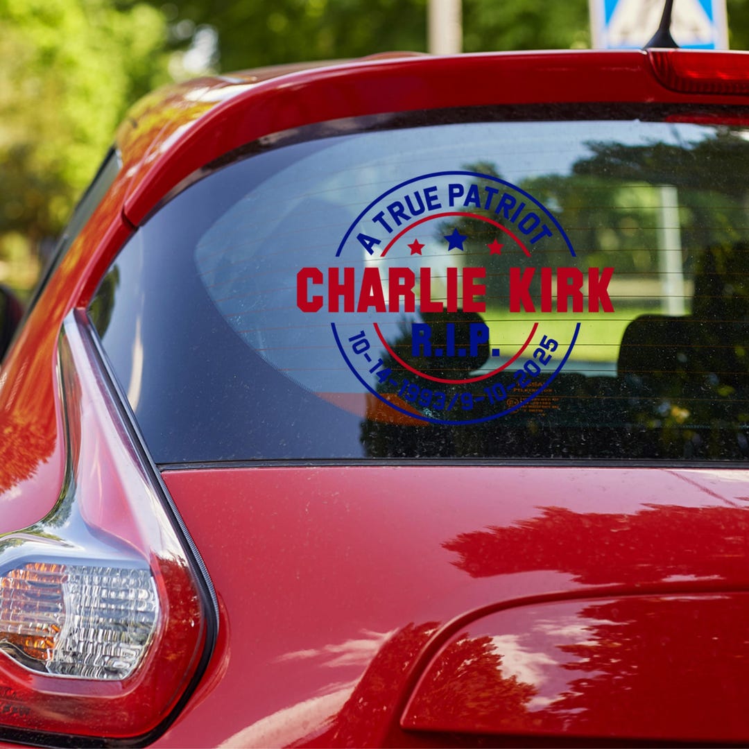 Charlie Kirk Freedom Car Decal – American Flag Vinyl Sticker ...