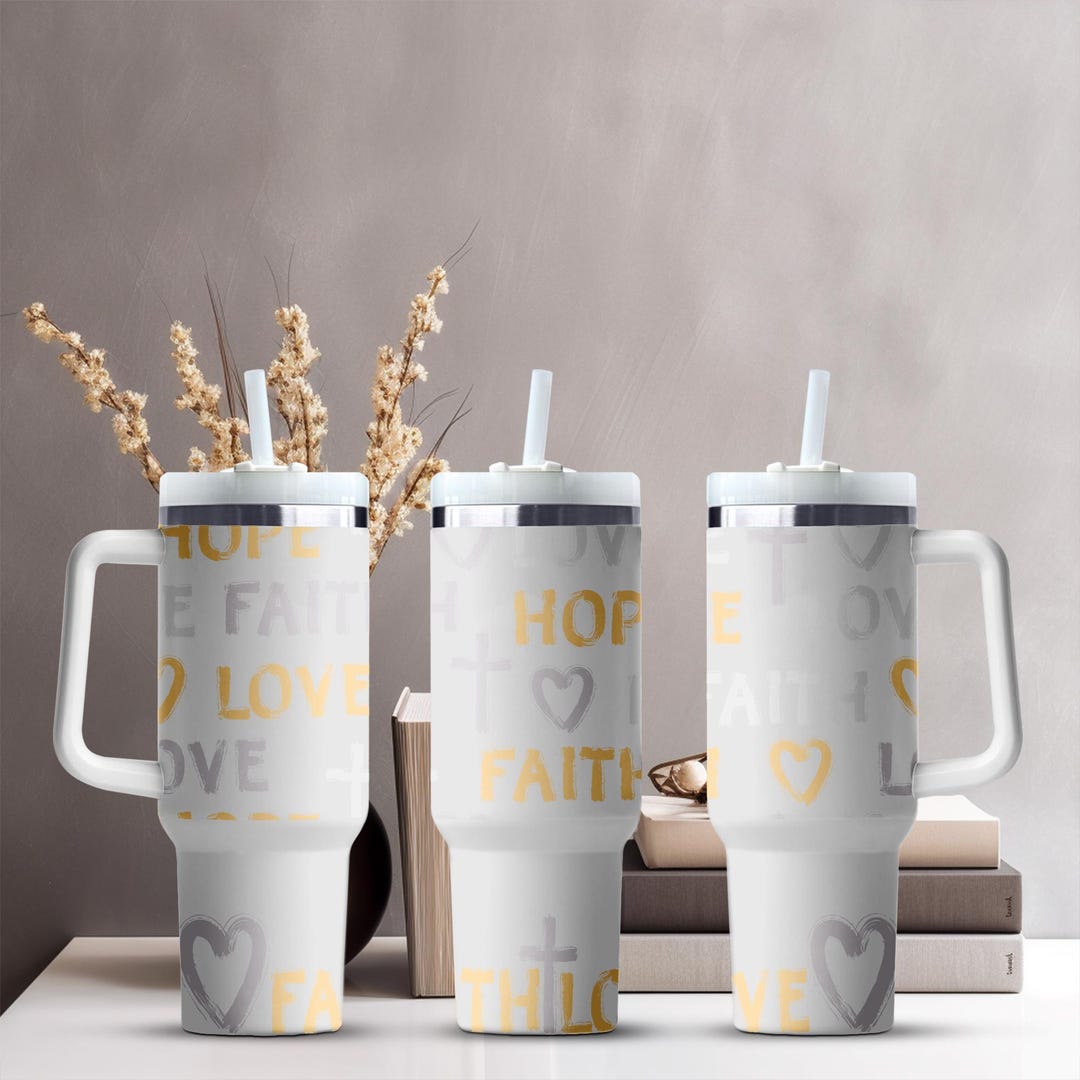 Faith Cross Cup Wrap, Faith UV DTF Decal, 16oz Glass Can Sticker ...