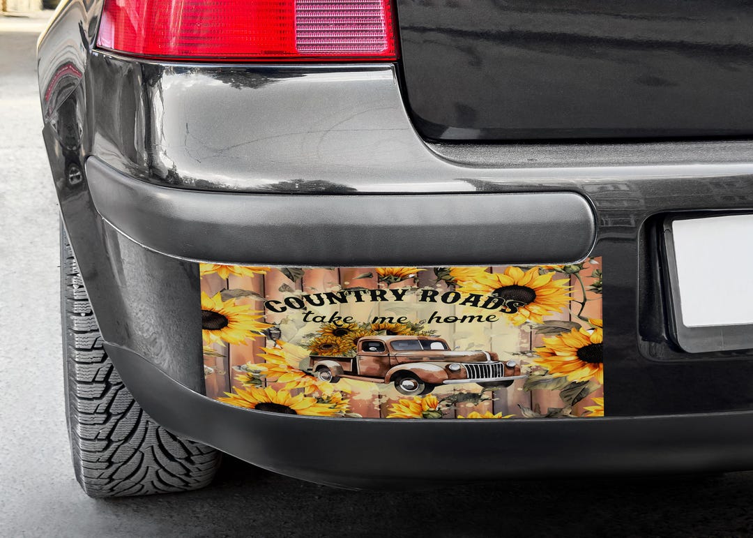 Rustic Country Roads Car Decal, UV DTF Sticker, Durable Bumper Sticker ...