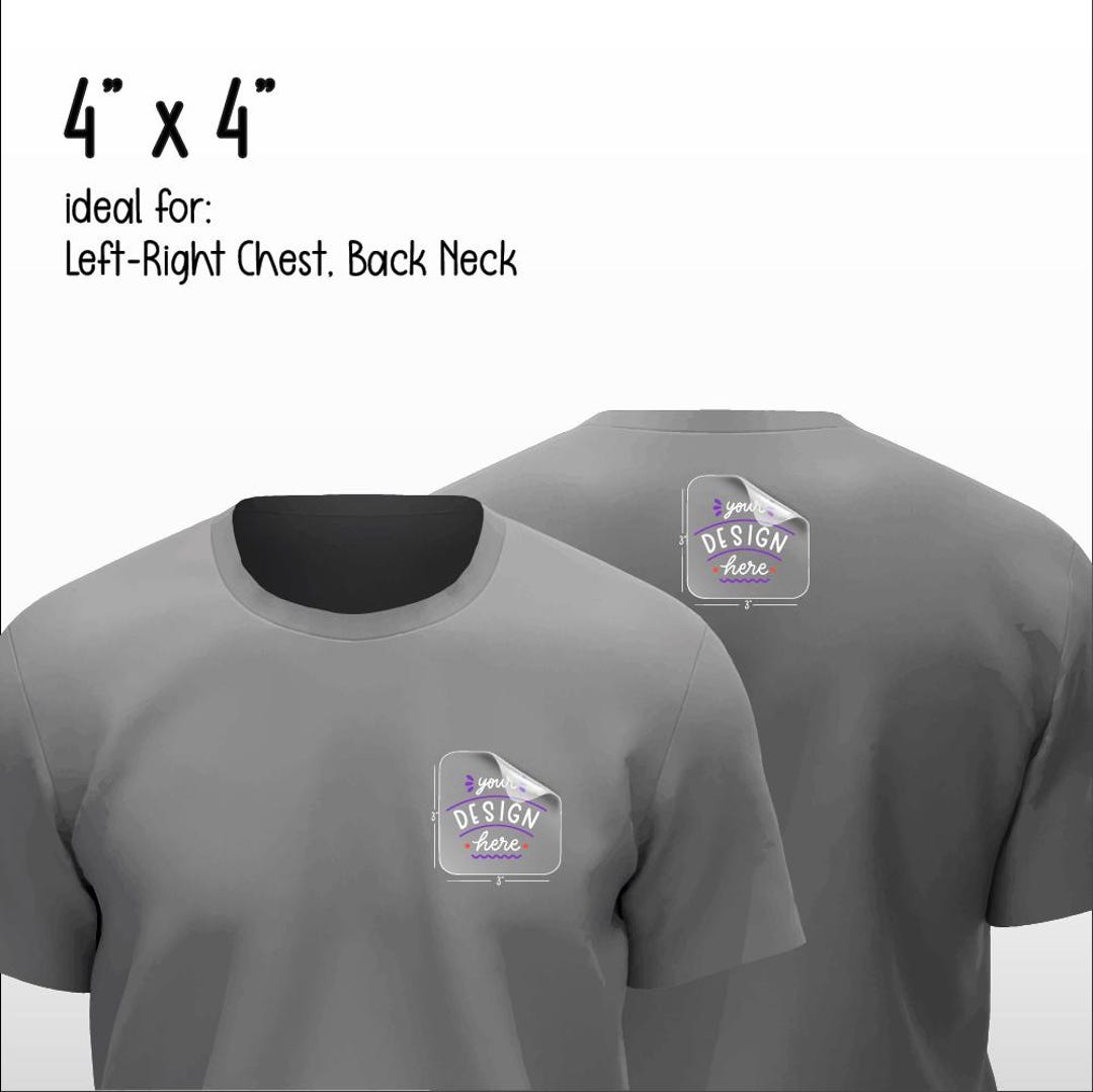 4x4 Dtf Transfer Gang Sheets for Chest and Neck Label, Custom DTF Gang ...