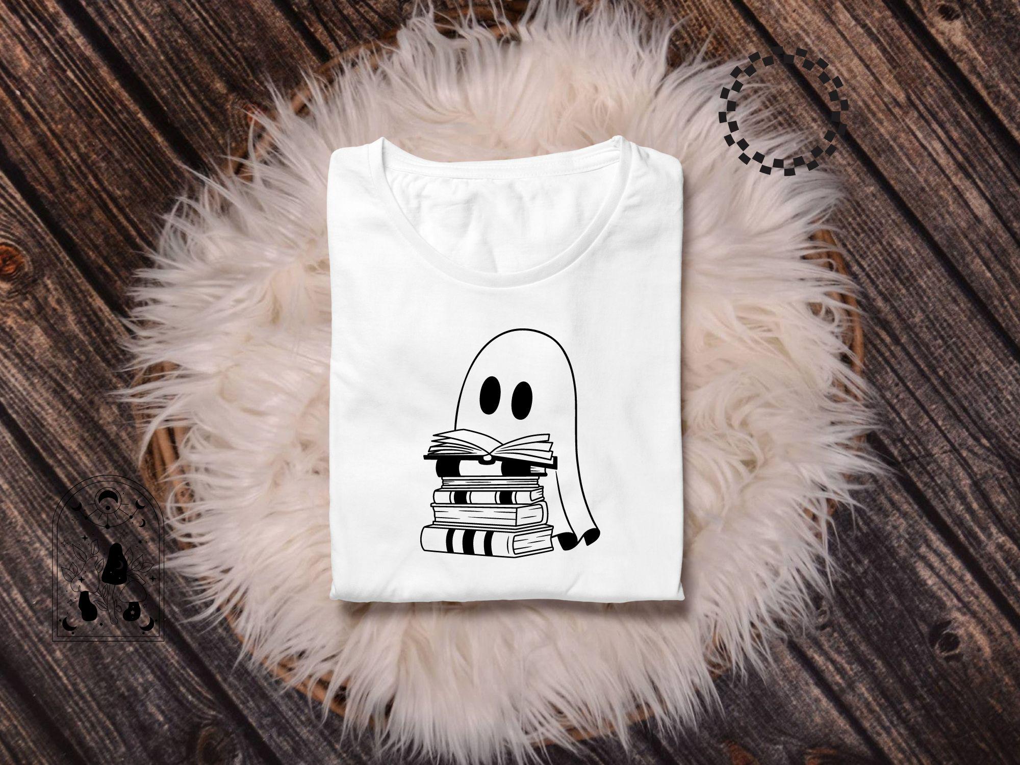 Cute Ghost Reading Svg, Ghost Reading Png, Cute Ghost Book Svg, Ghost ...