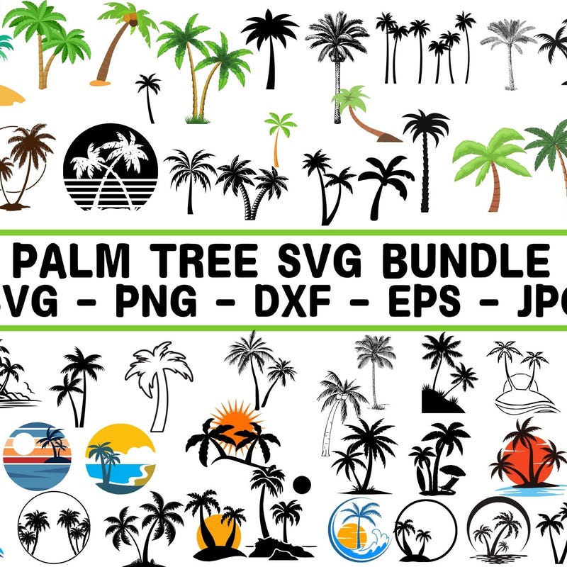 Palmtree Svg - Etsy