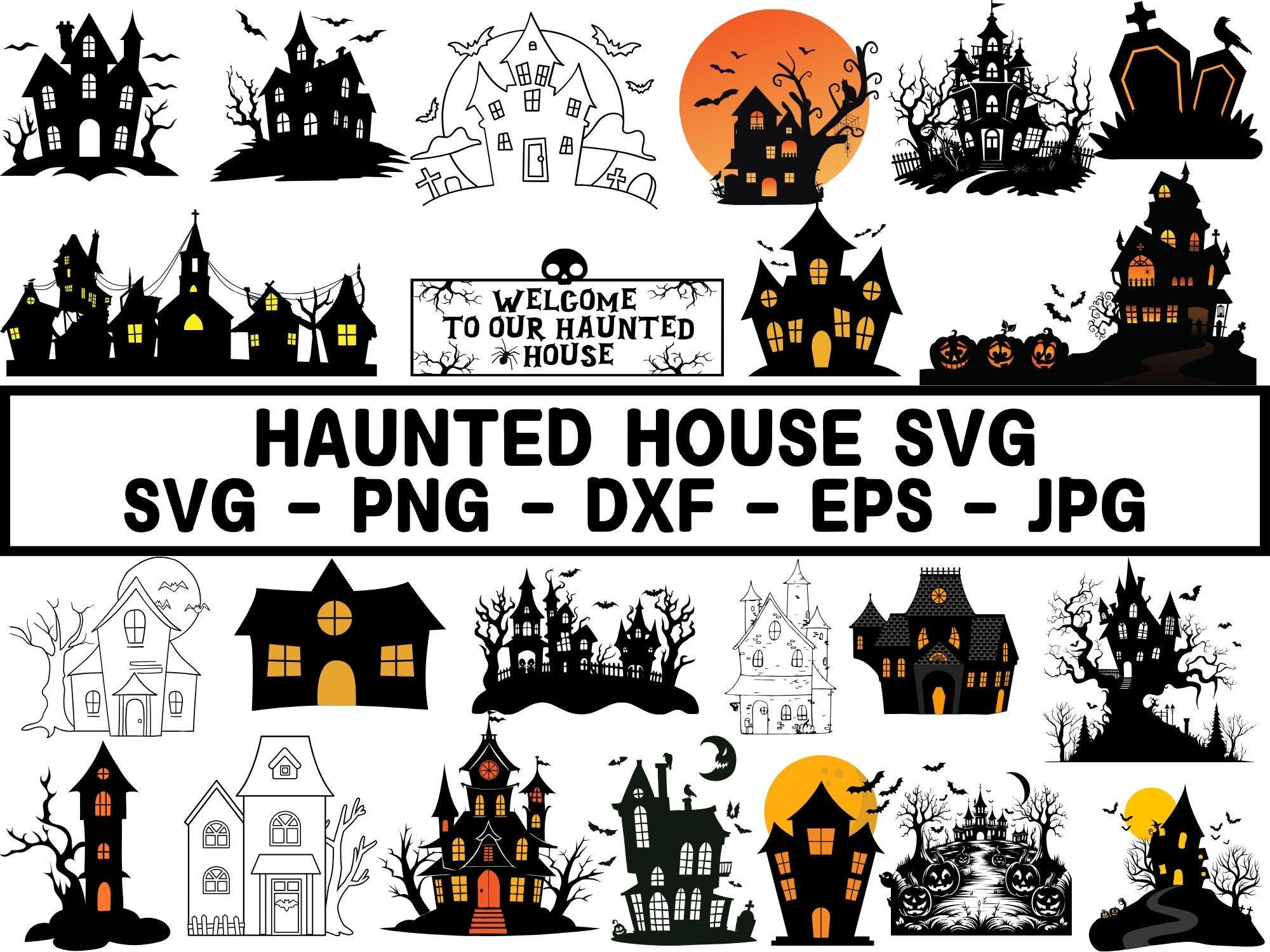 HAUNTED HOUSE SVG , Halloween Bundle Svg, Haunted House Svg Bundle ...