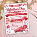 Editable Valentine's Day Fundraiser Flyer: School Party Template ...