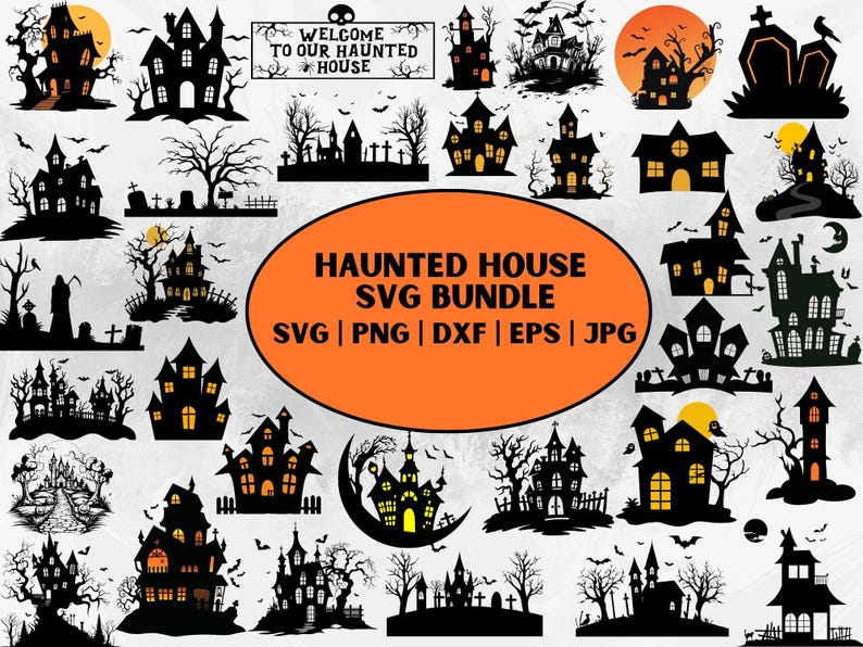 HAUNTED HOUSE SVG , Halloween Bundle Svg, Haunted House Svg Bundle ...