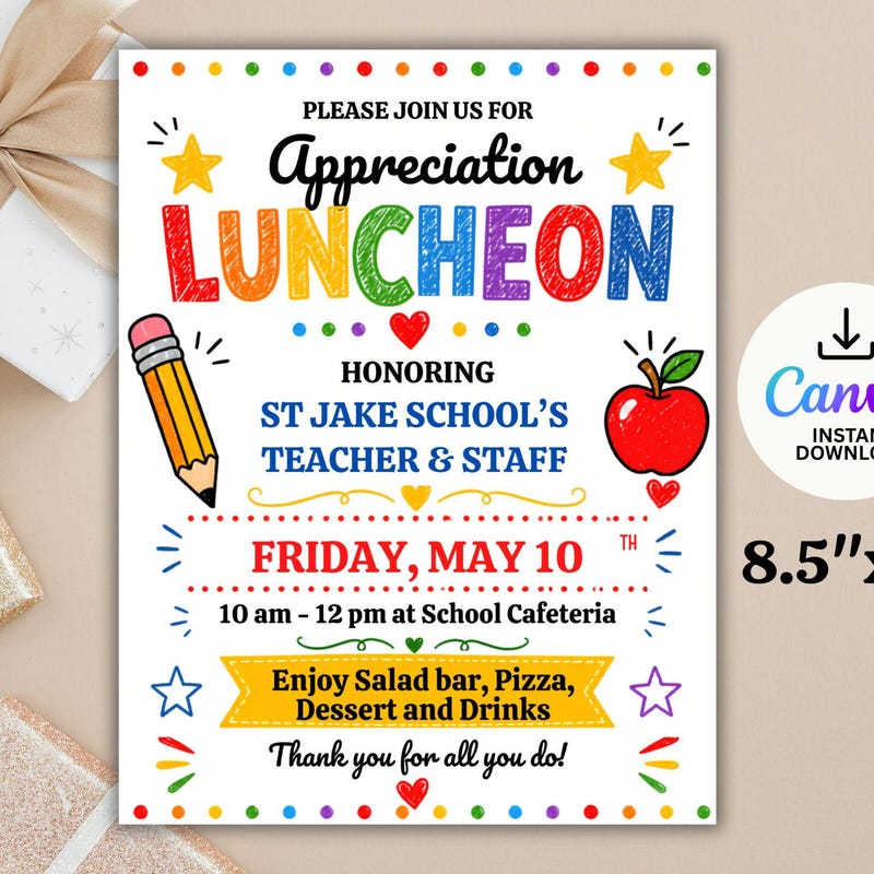 School Lunch Invitation - Etsy