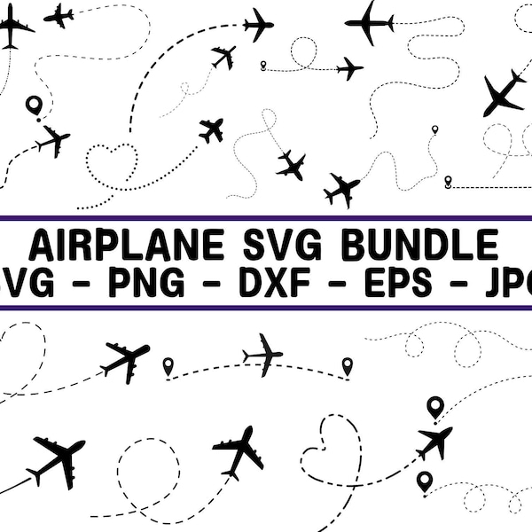 Airplane Svg - Etsy