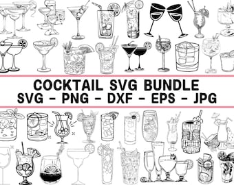 Cocktail SVG Bundle, Cocktail SVG Cut Files Cricut, Cocktail Clipart ...
