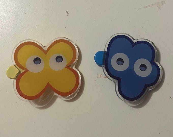 Four and X BFB Hairclips - Etsy
