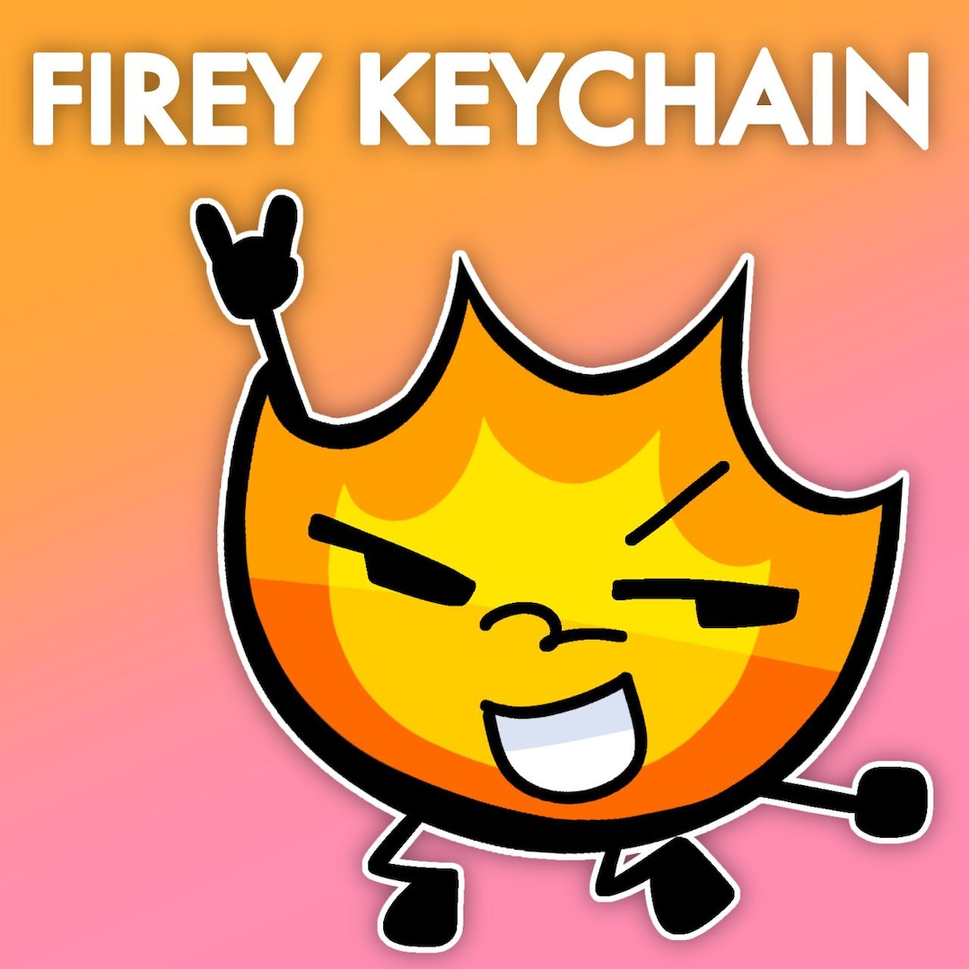 PREORDER Firey BFDI Acrylic Keychain - Etsy