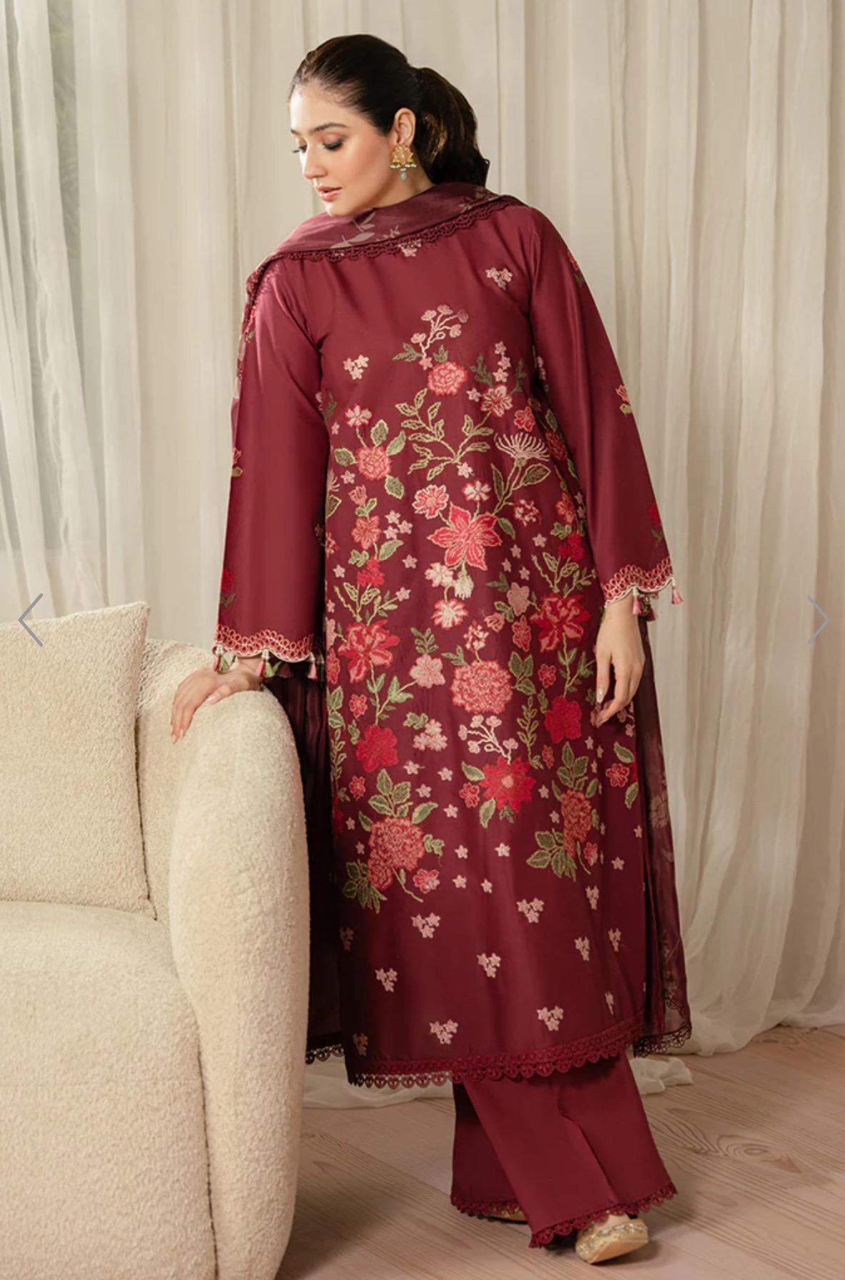 Pakistani Embroidered 3-piece Suit for Women - Etsy