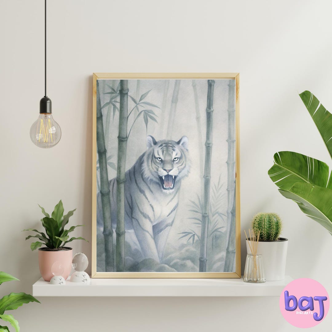 Tiger Wall Print Japanese Tiger Print Tiger Poster Japanese Art Print ...