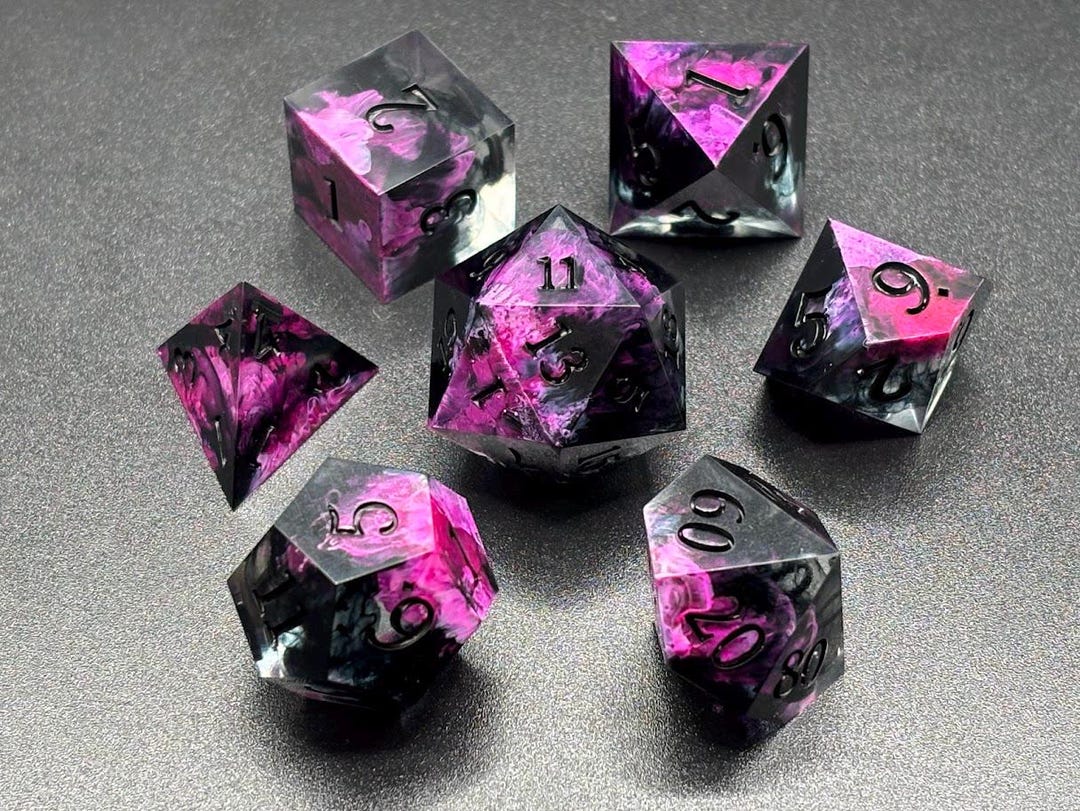 Eldritch Blast Purple & Black Transparent Handmade Resin Sharp-edge ...