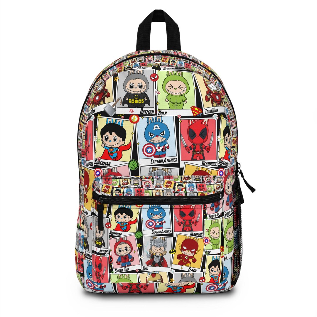 Labubu Backpack - Super Hero Themed - School Ready, Kids Backpack, Boys ...