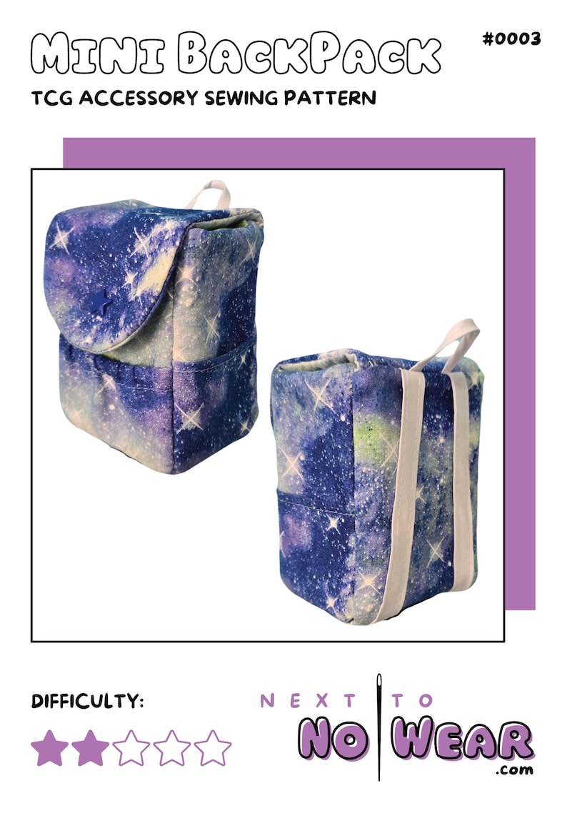 Mini TCG Backpack PDF Sewing Pattern - Etsy