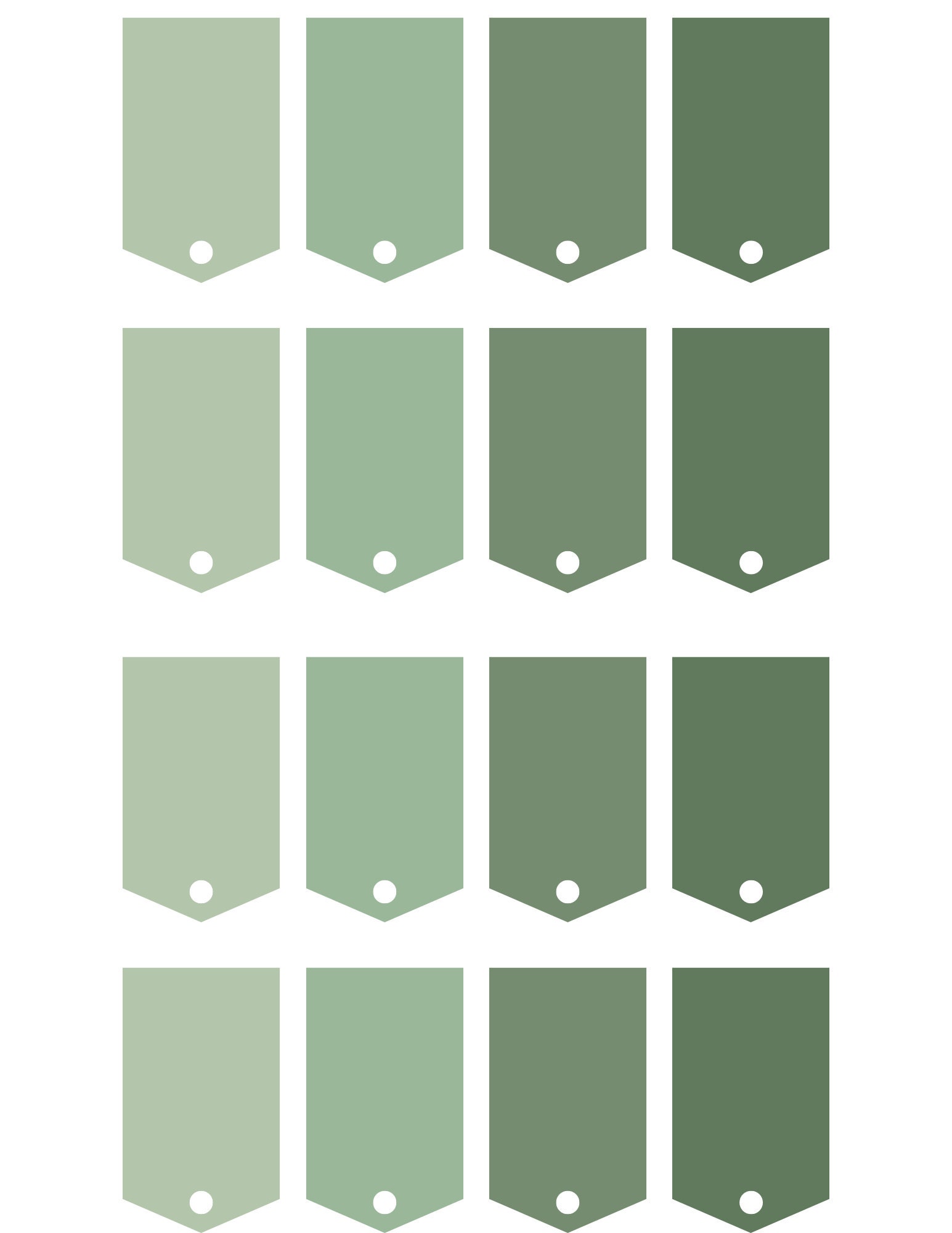 Green Printable Gift Name Tags Digital Download, Name Tags, Printable ...