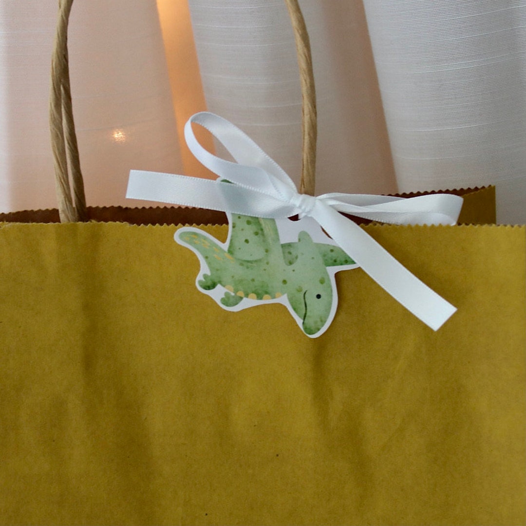 Printable Dinosaur Gift Tag, Dinosaur-shaped Tag for Gifts ...